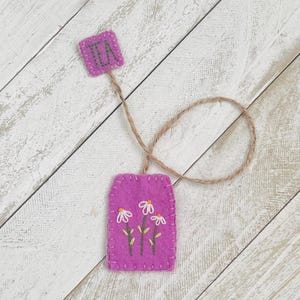 Felt Tea Bag Bookmark Felt Appliqué and Embroidery Digital PDF Pattern ...