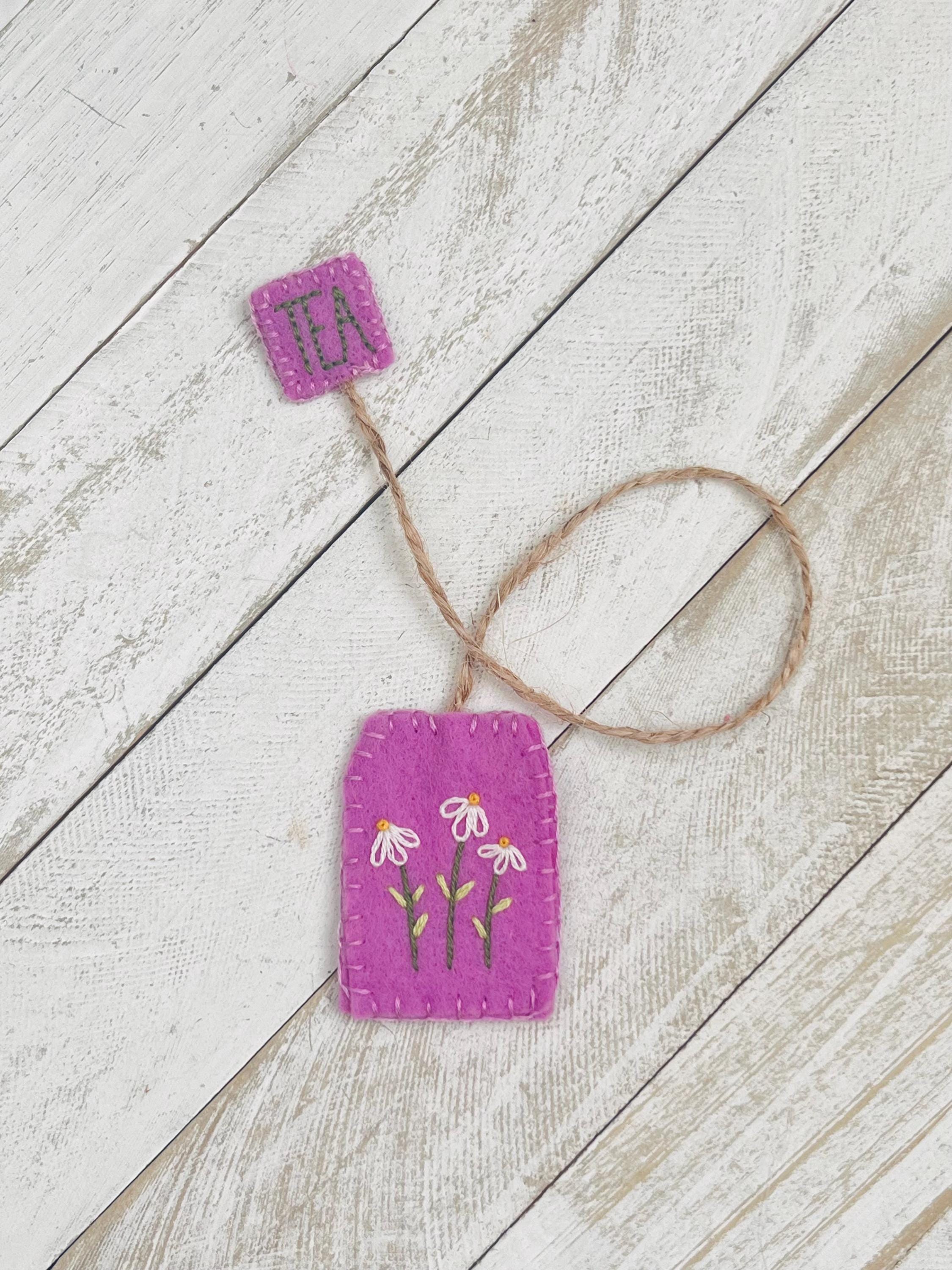 Felt Tea Bag Bookmark Felt Appliqué and Embroidery Digital PDF Pattern ...