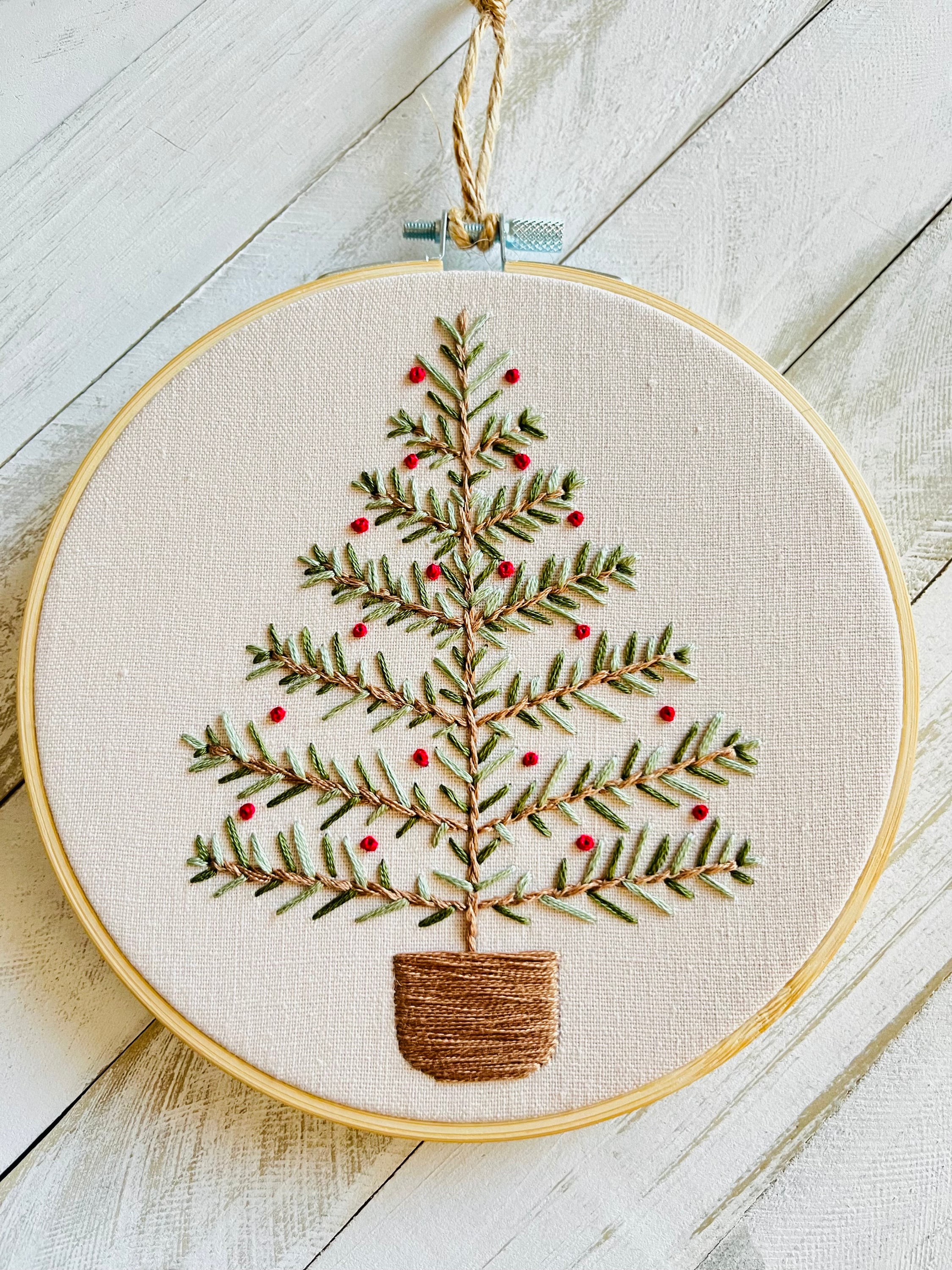Easy Christmas Tree Embroidery Pattern Classic Christmas Tree - Etsy