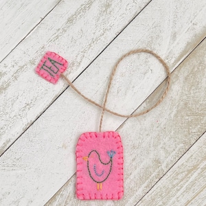 Felt Tea Bag Bookmark Felt Appliqué and Embroidery Digital PDF Pattern ...