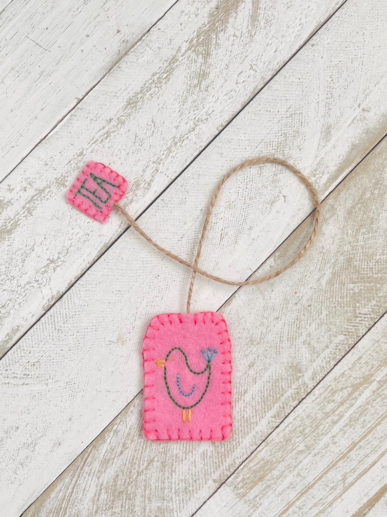 Felt Tea Bag Bookmark Felt Appliqué and Embroidery Digital PDF Pattern ...