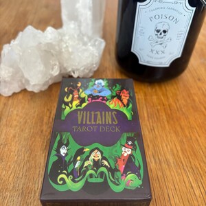 Disney Villains Inspired Tarot Cards Gift Set With Mystery Crystal for ...