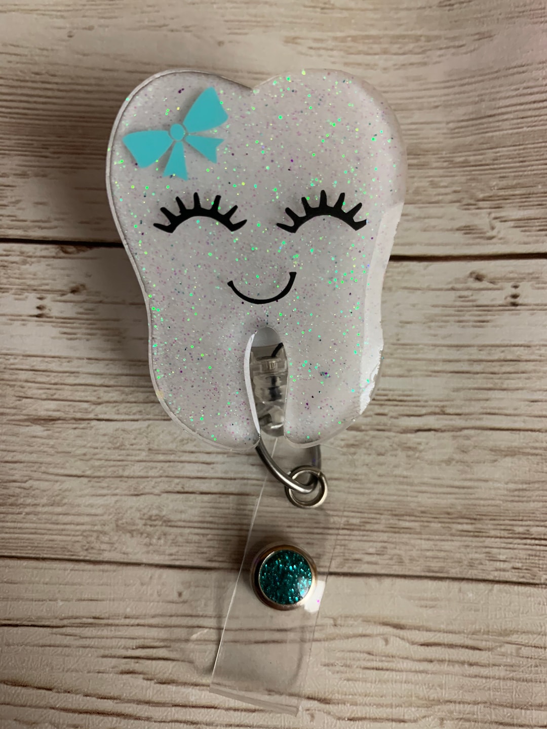 Glitter Tooth Badge Reel Dental, Chica o Chico! / Dental / Dentista ...
