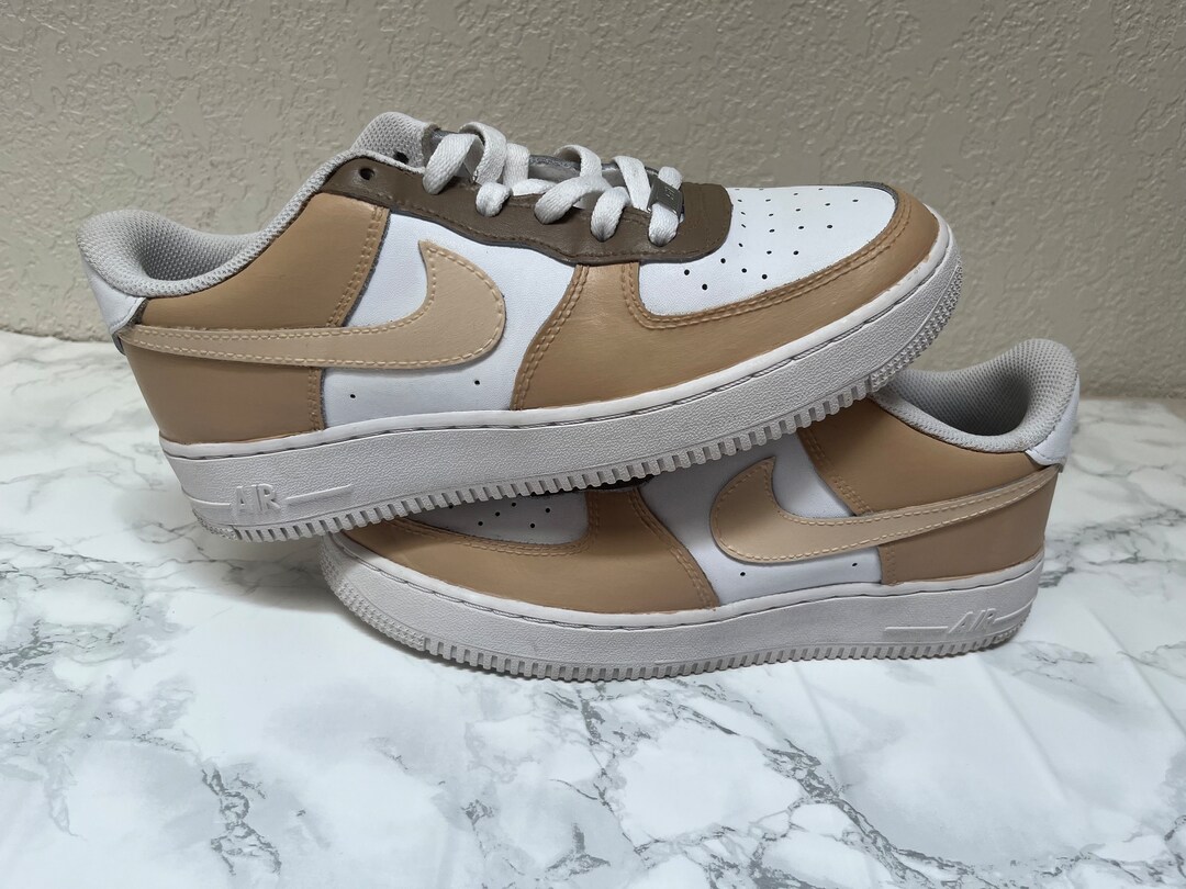 Tan Air Force 1 / Brown Beige / Custom Shoe / Toddler / Baby / Kid ...