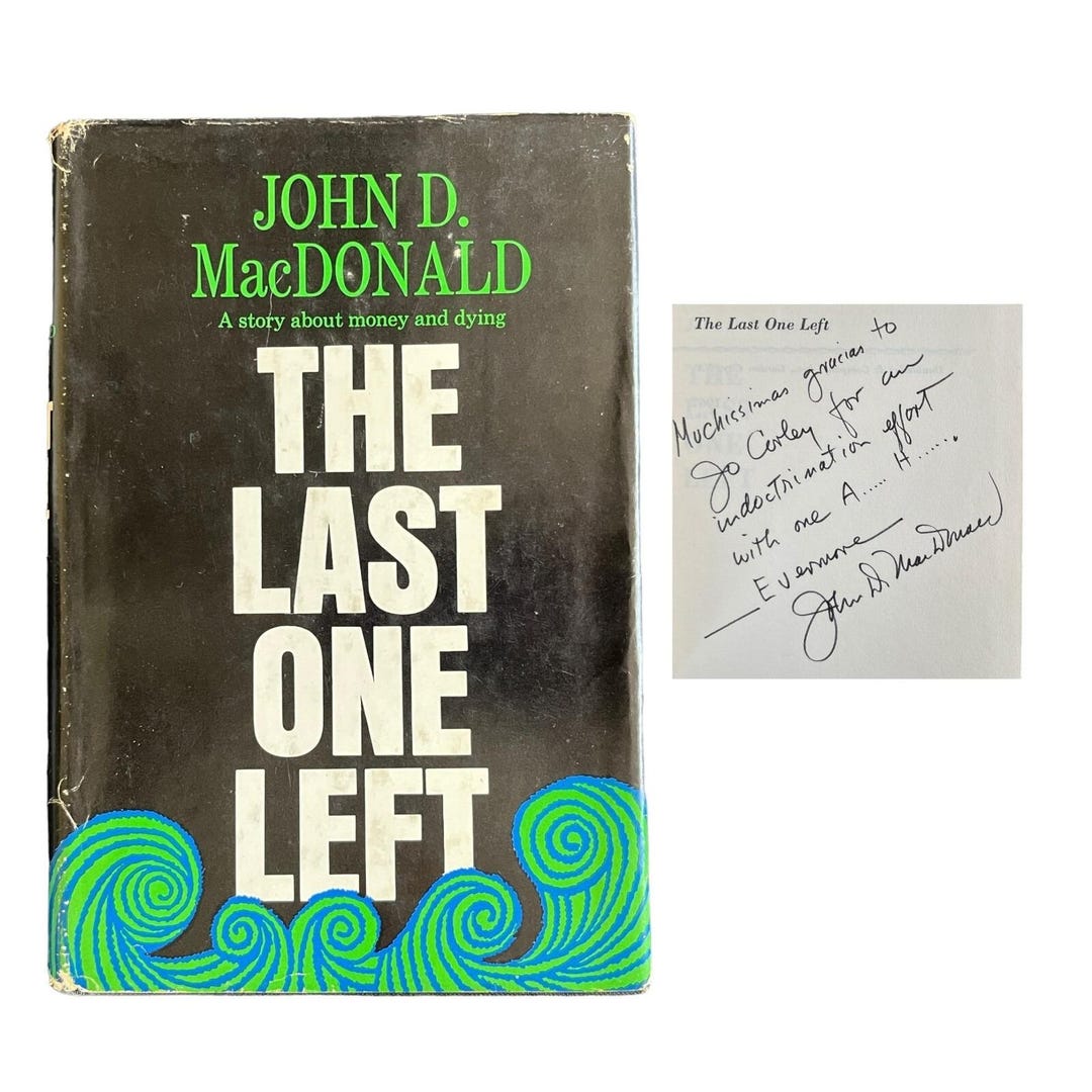 The Last One Left by John D. Macdonald Signed Association Copy First ...