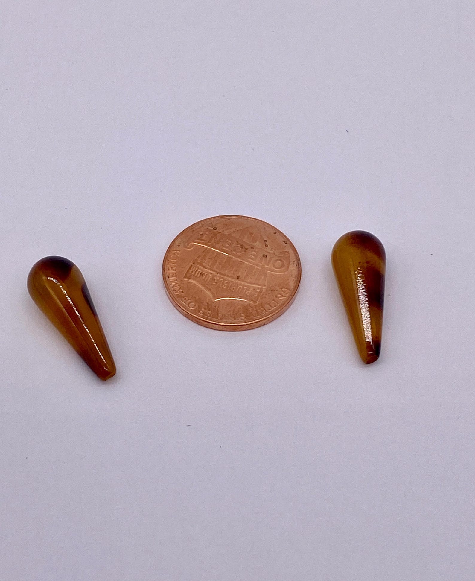 Vintage Tortoise Shell Colored Teardrop. 19mm Acrylic ( 20 Pieces per ...