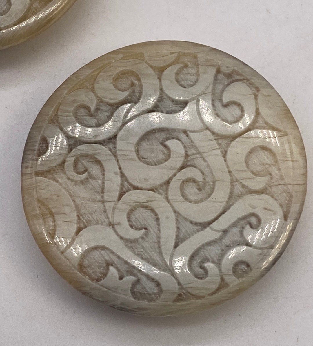 Large Bone Carved Button. 30mm 2 Pieces per Price - Etsy