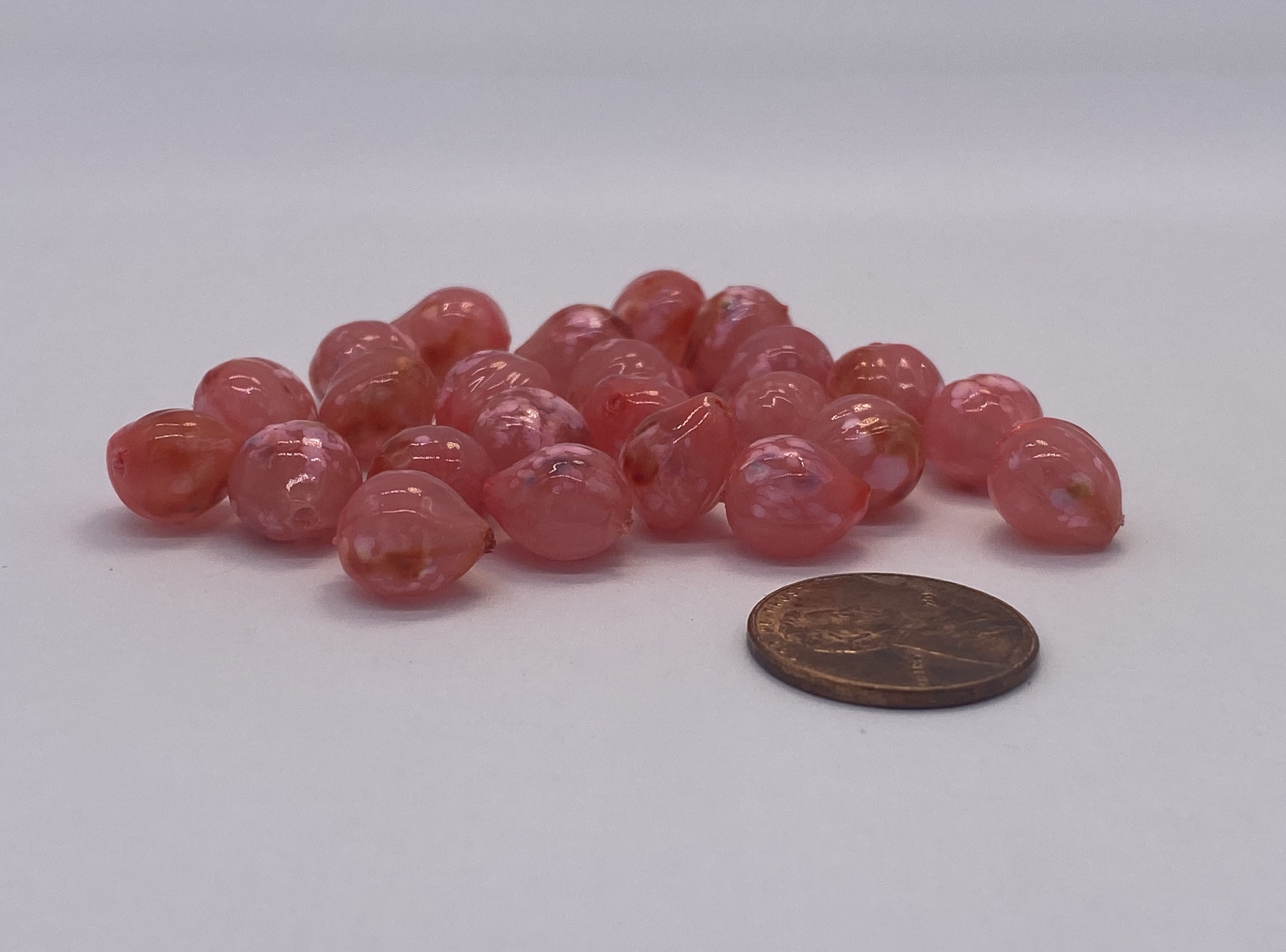 Unusual Vintage Pinky Toned Pear Shaped Drops 10.5mm 40 - Etsy