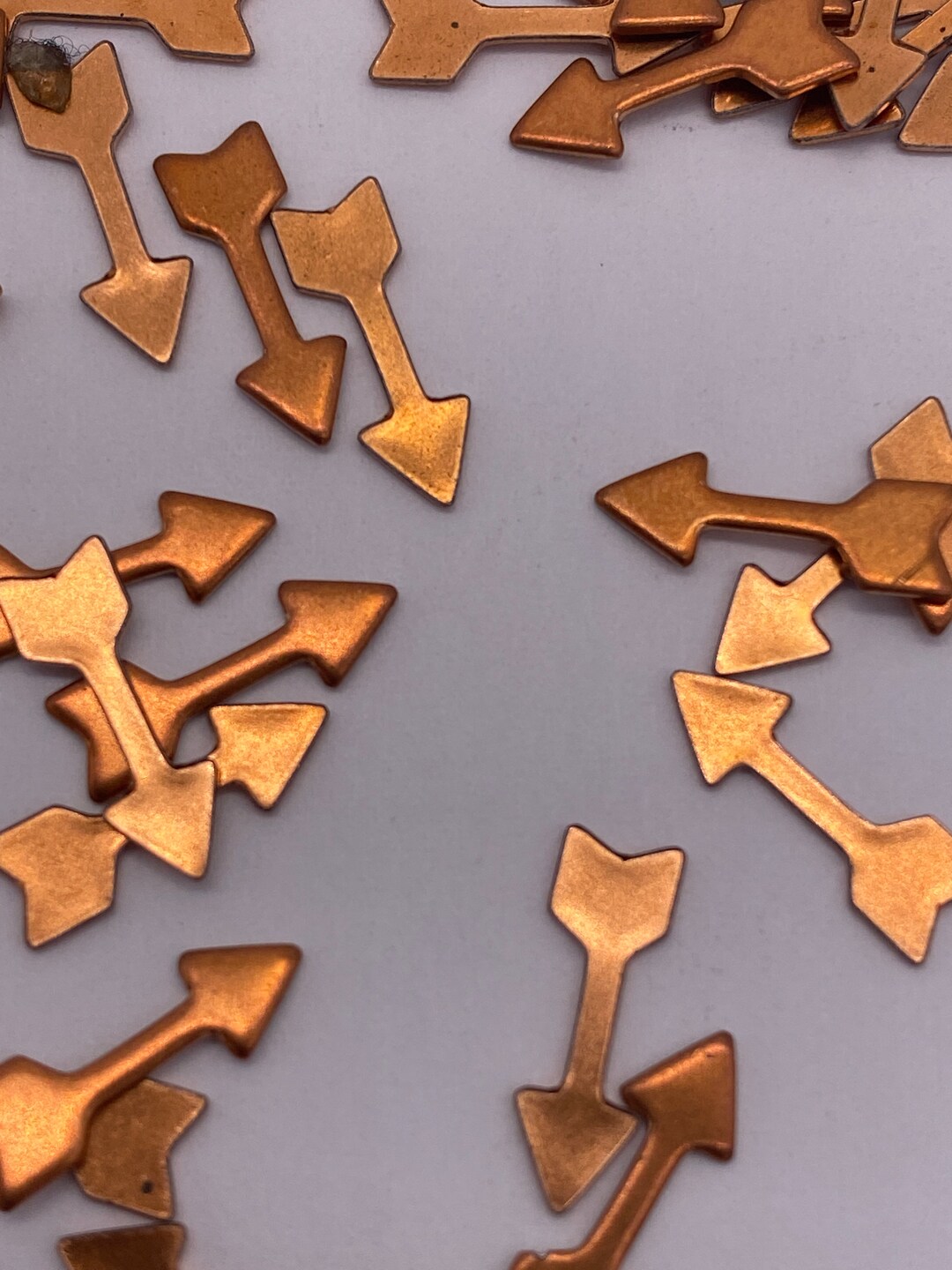 Small Copper Plated Brass Arrows. No Hole. 12.5mm ( 26 Pieces per Price ...