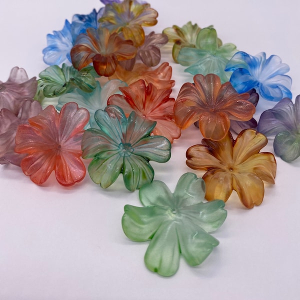 Acrylic Flower Bead - Etsy