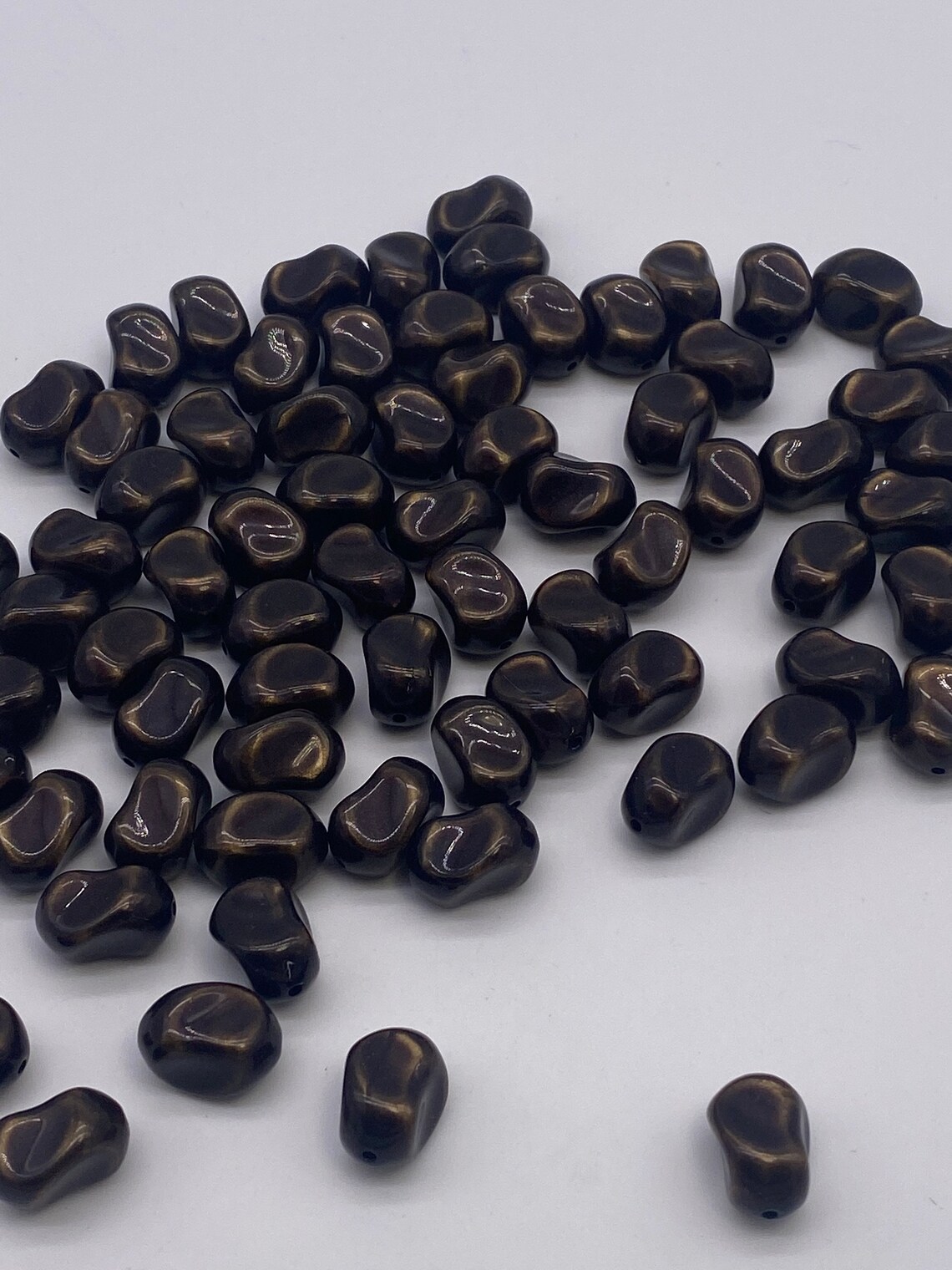 Chunky Bean Shaped Beads. Resin. ( 20 Pieces per Price) - Etsy