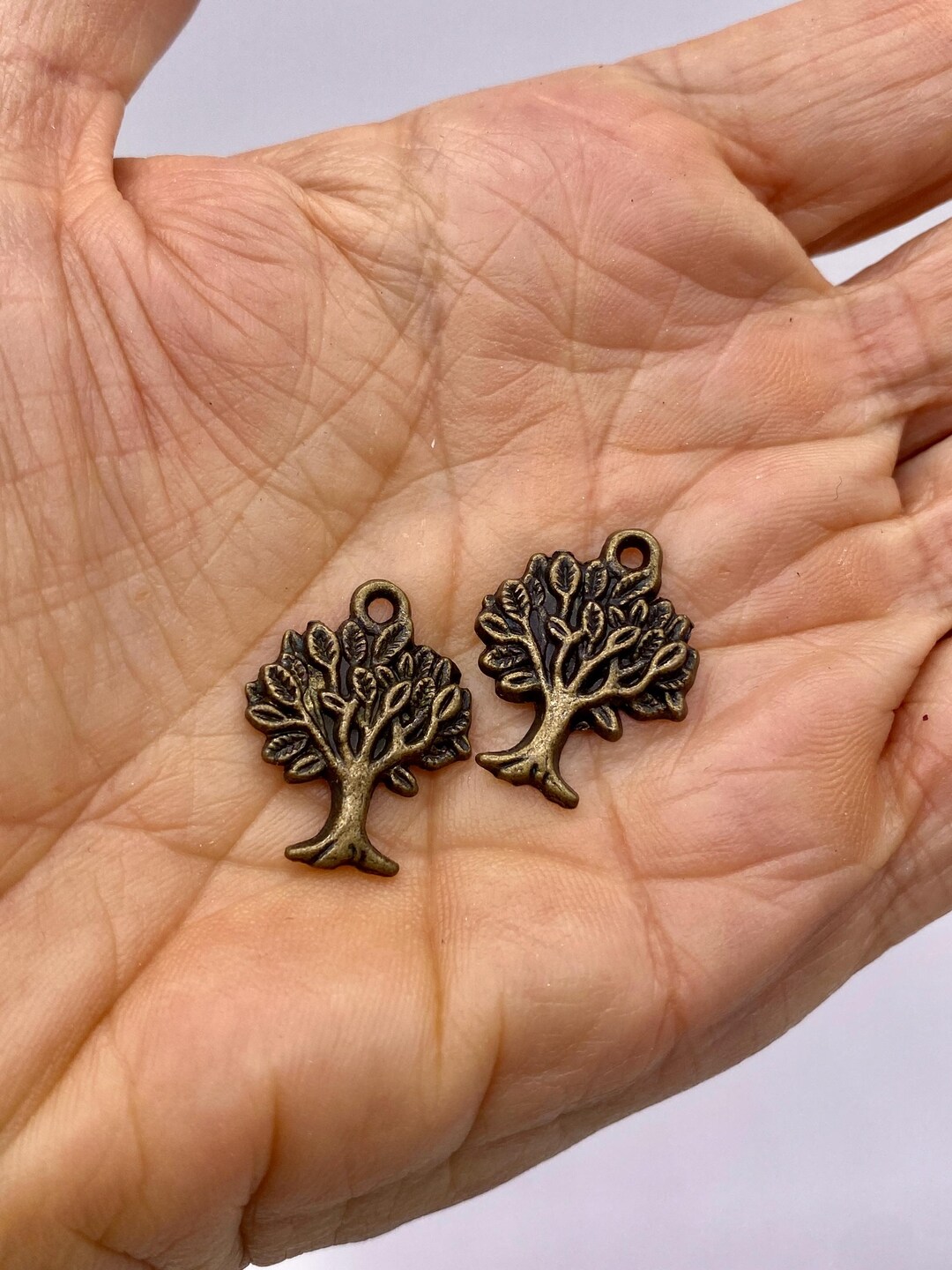 Tree Pendant/charms. Pewter With Bronze Finish. 22mm ( 5 Pieces per ...