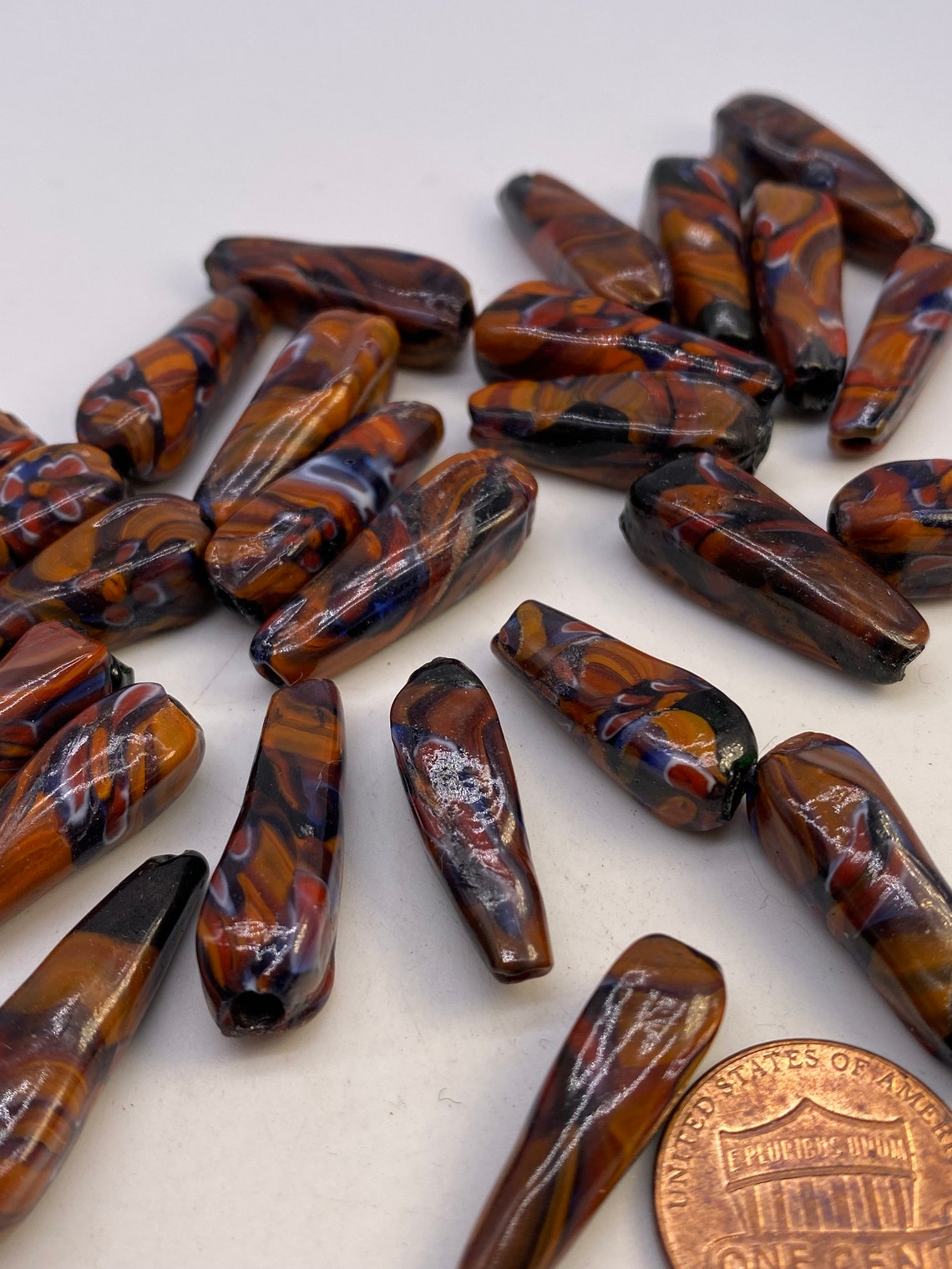 Unique Hand Made Glass Beads From India. (20 Peices per Price) - Etsy