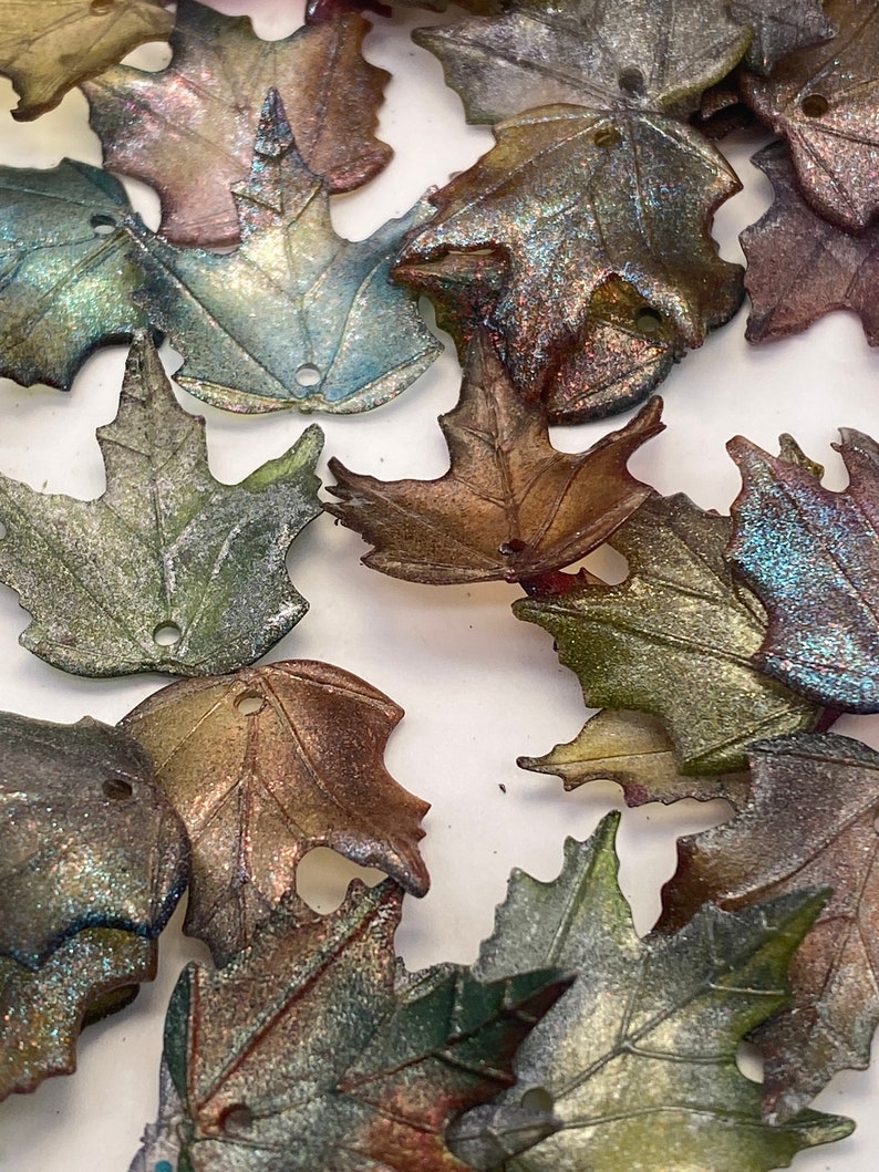 Hand Painted Maple Leaves. Multi-toned Metalic and Mixed - Etsy
