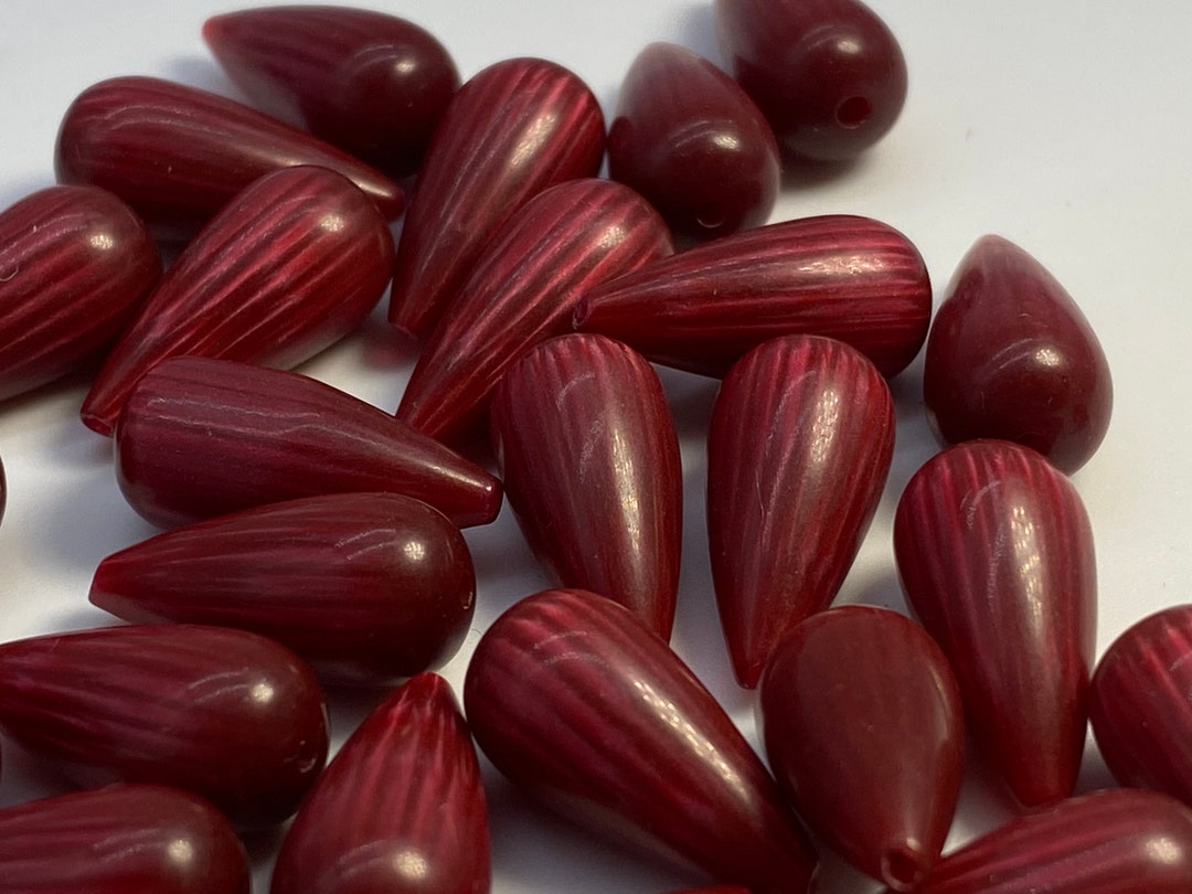 Maroon Colored Acrylic Tear Drops. (30 Pieces per Price) - Etsy