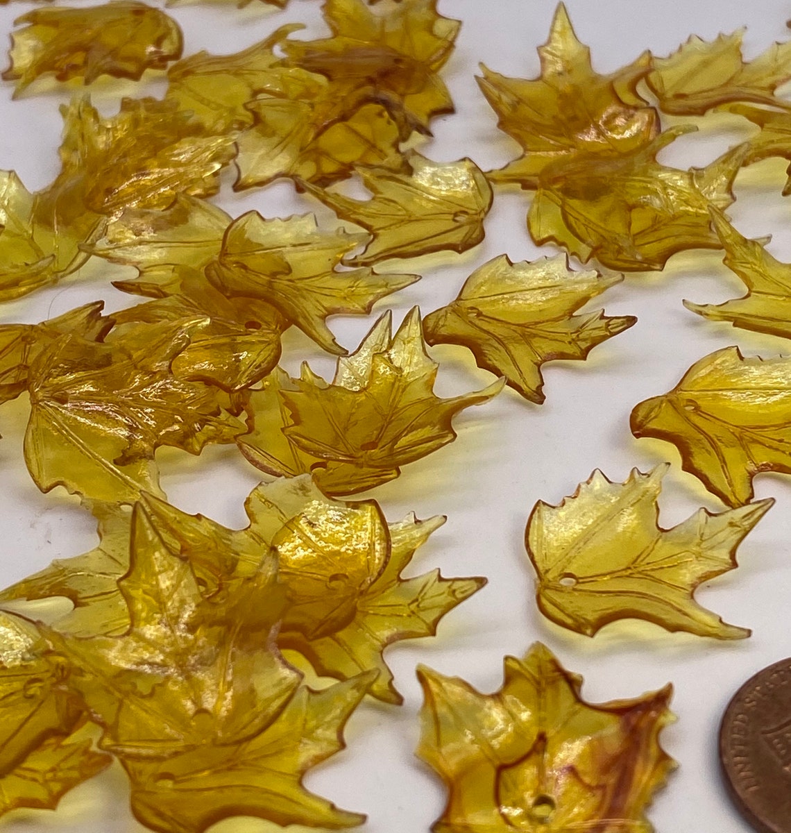Amber Acrylic Maple Leaves. ( 30 Pieces per Price) - Etsy