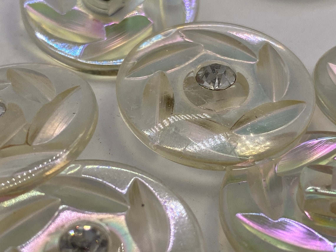 Clear Transparent Round Button With Diamond Center. acrylic - Etsy