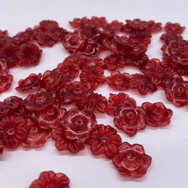 Acrylic Flower Beads - Etsy