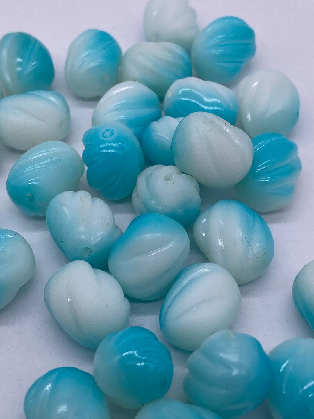 Vintage Two Tone Lucite Barrel Beads, Diagonal Hole (30 Pieces) - Etsy