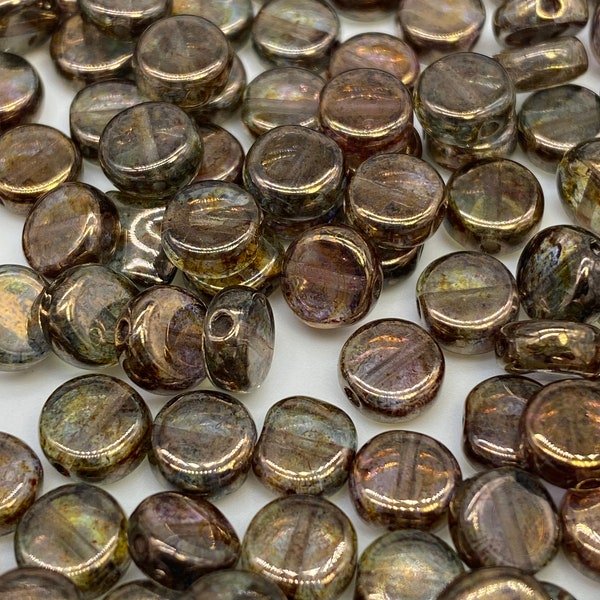 Flat Round Beads - Etsy