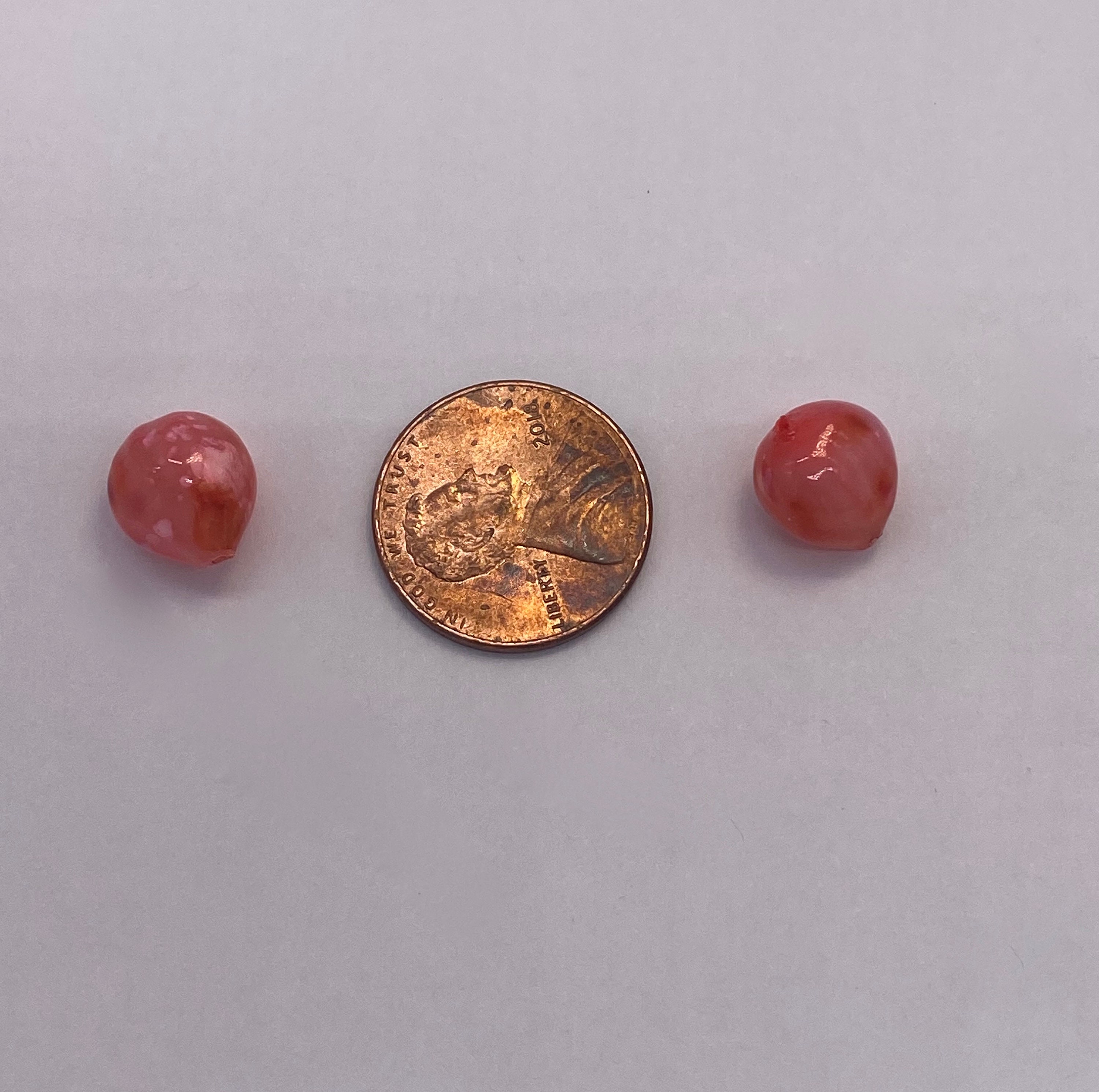 Unusual Vintage Pinky Toned Pear Shaped Drops 10.5mm 40 - Etsy