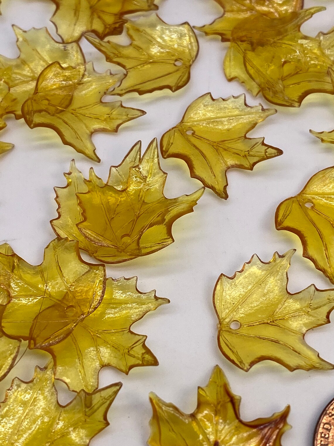 Amber Acrylic Maple Leaves. ( 30 Pieces per Price) - Etsy