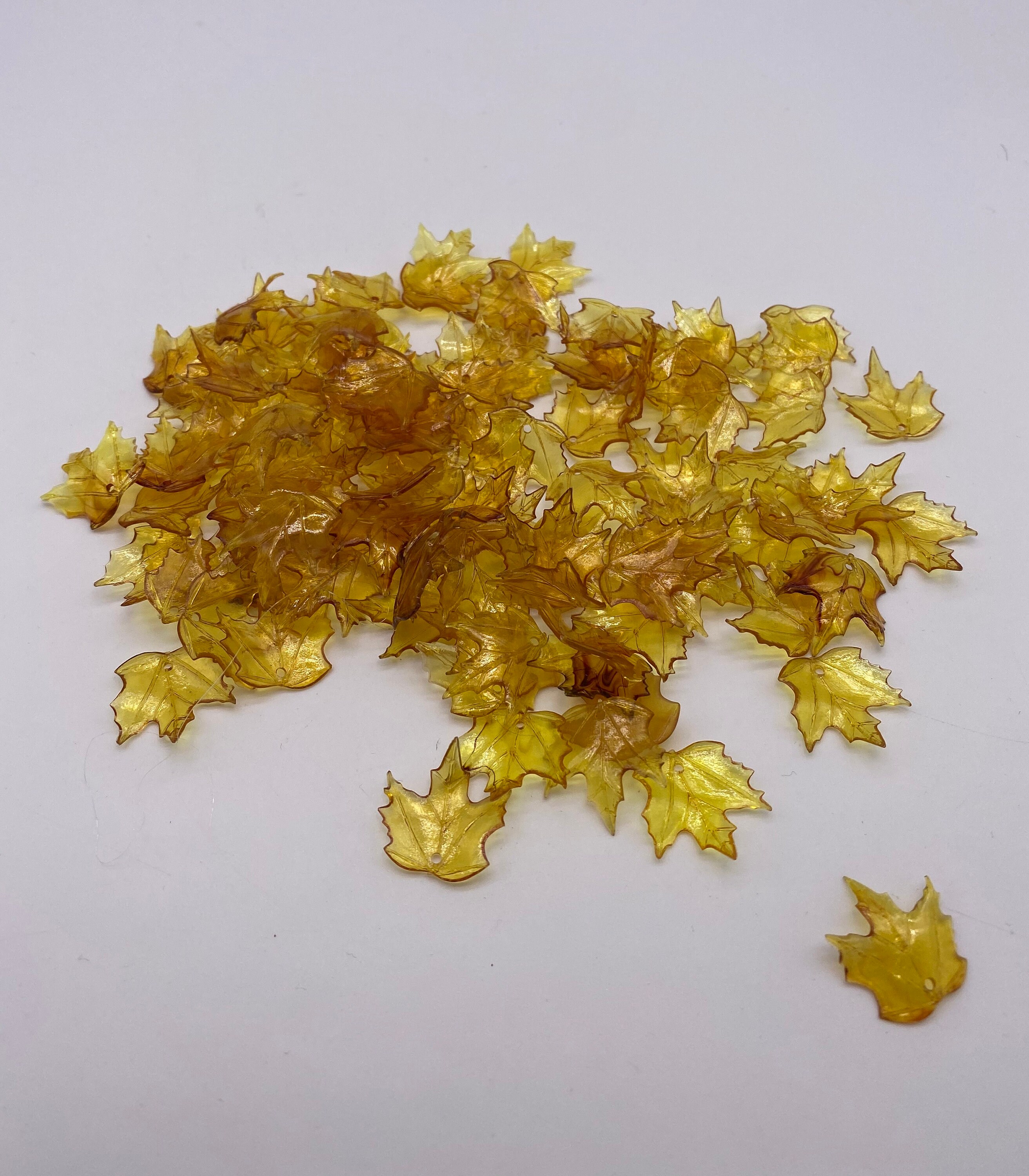 Amber Acrylic Maple Leaves. ( 30 Pieces per Price) - Etsy