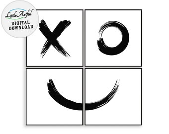 X and O Print Set - Etsy