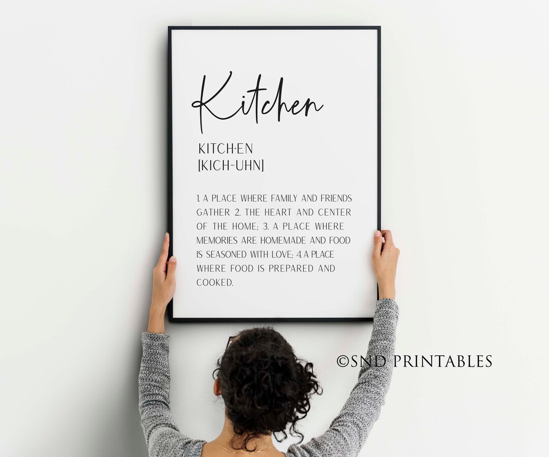 Kitchen Definition Art Printable in 8 X 10 and 12 X 16 Digital File ...