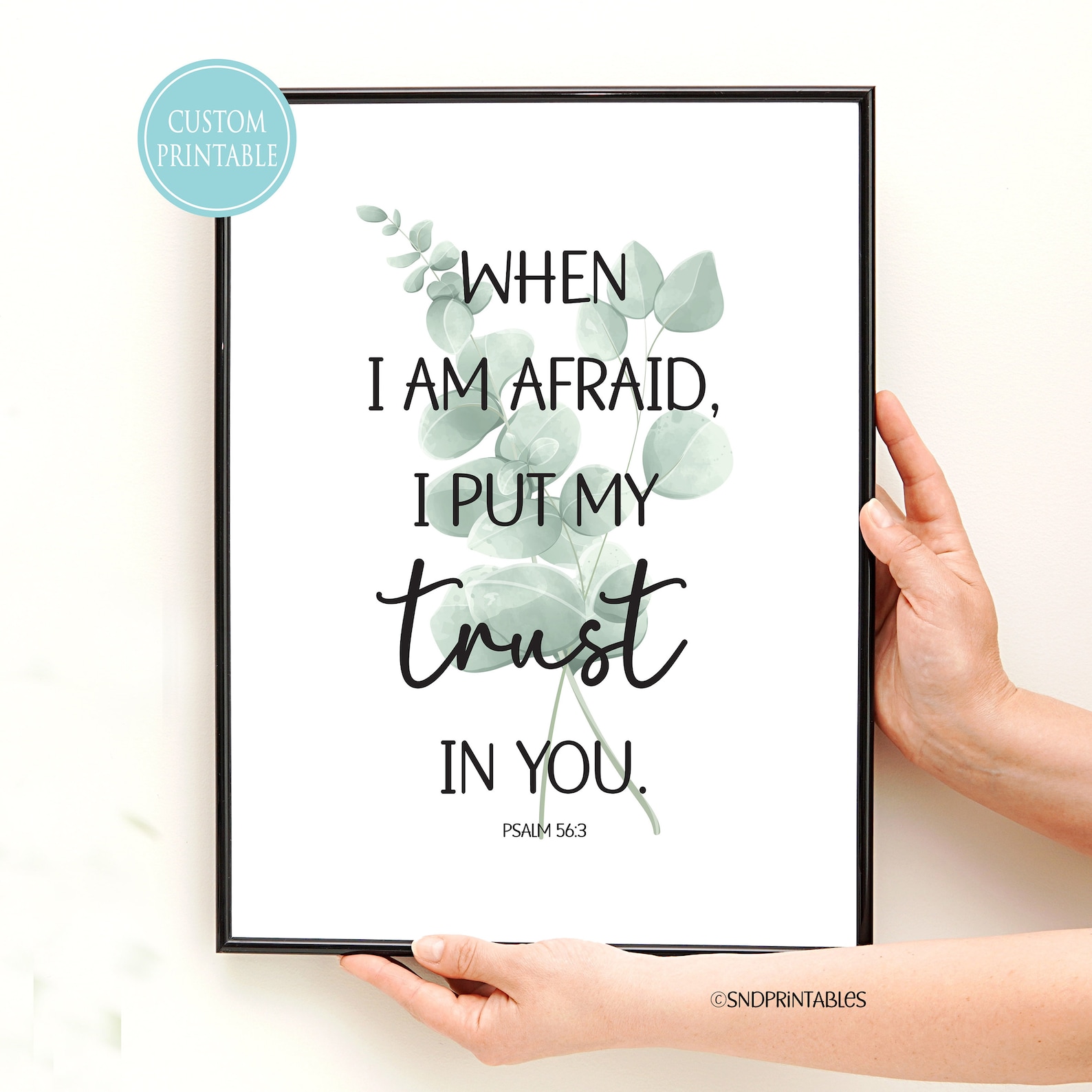 2024 JW Year Text When I Am Afraid, I Put My Trust in You Wall Art ...