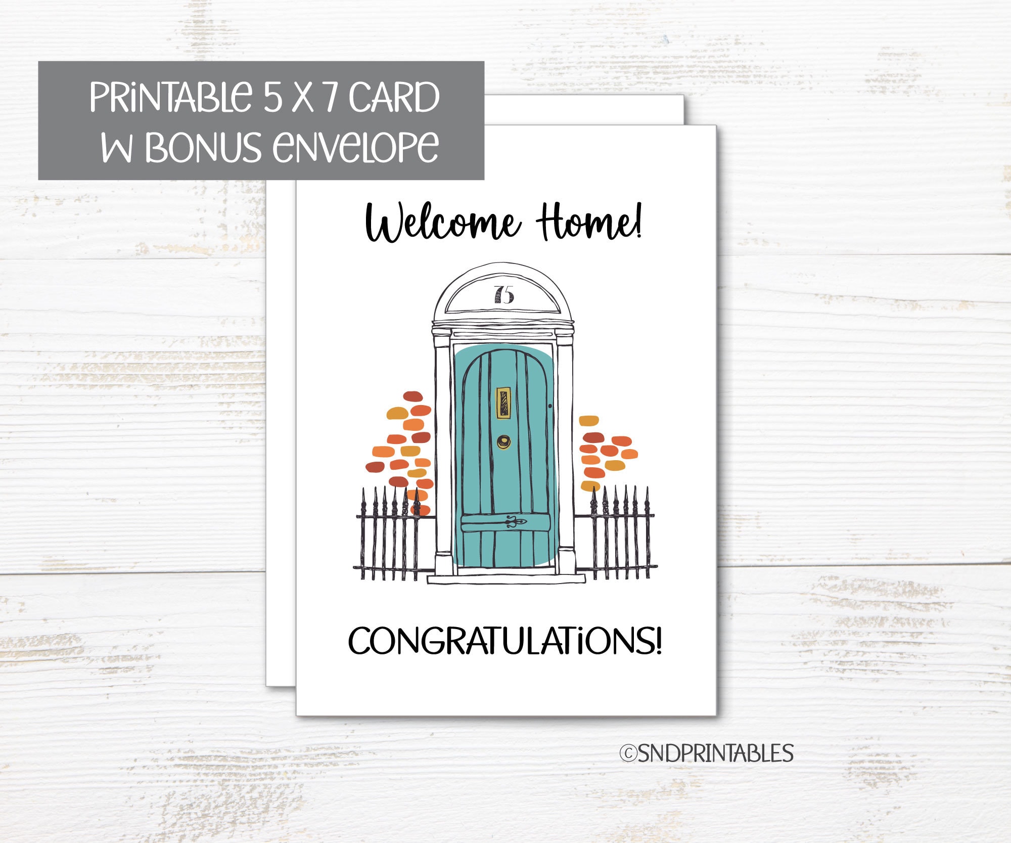 Welcome Home Congratulations on Your New Home Printable Greeting Card ...