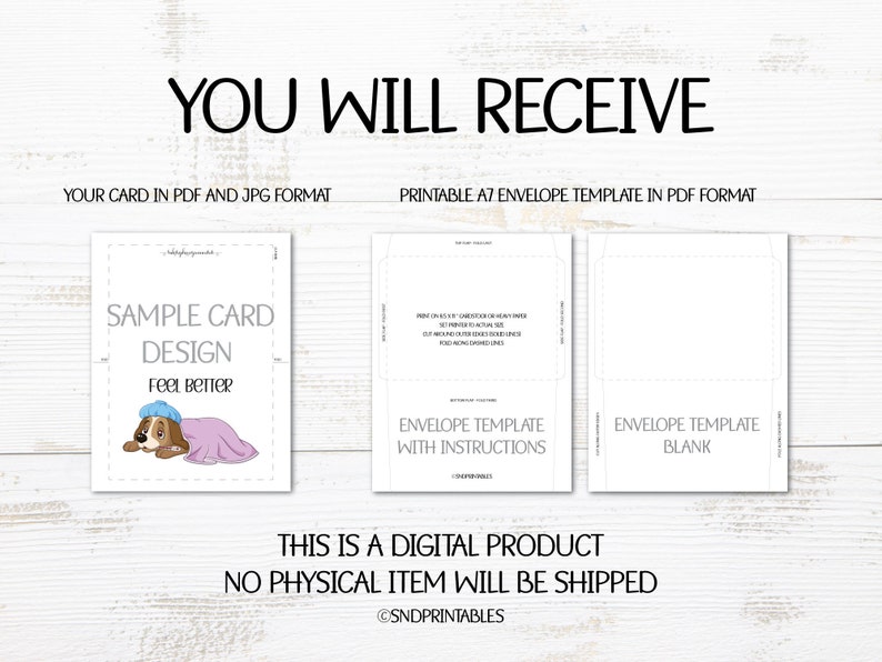 Thinking of You Printable Greeting Card With Red Heart 5 X 7 With Bonus ...