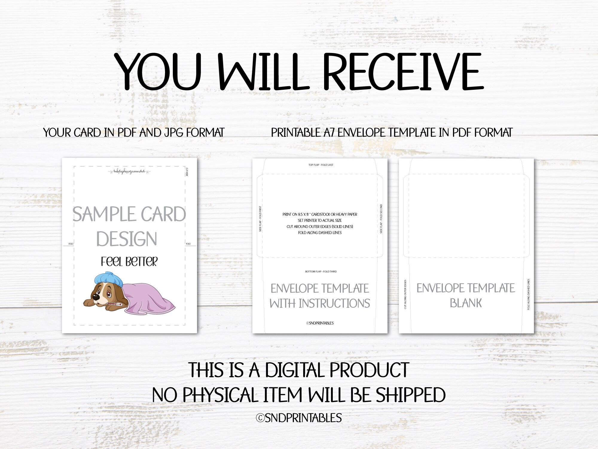 Thinking of You Printable Greeting Card With Red Heart 5 X 7 With Bonus ...