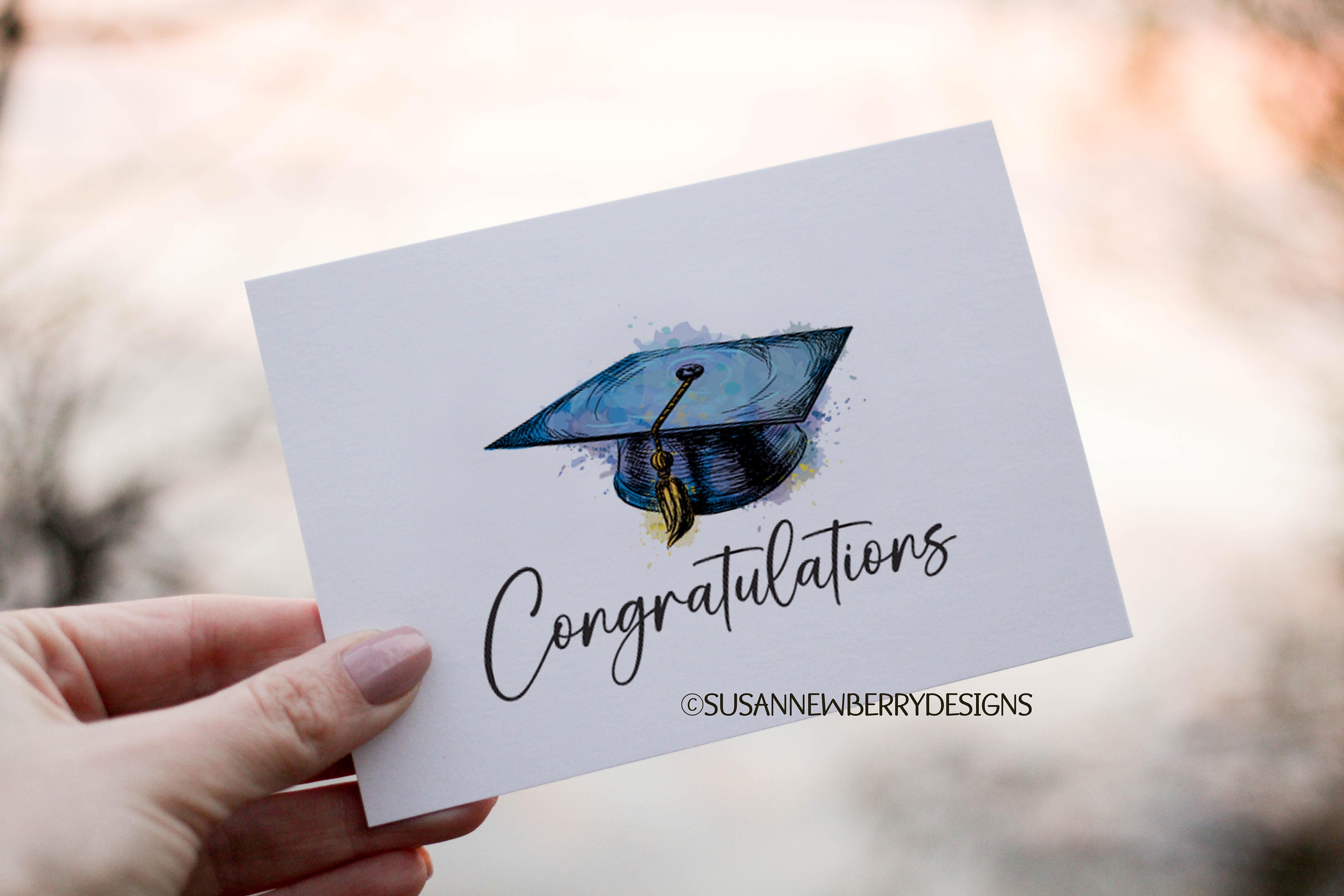 Graduation Congratulations Printable Greeting Card - 5 X 7 With Bonus ...