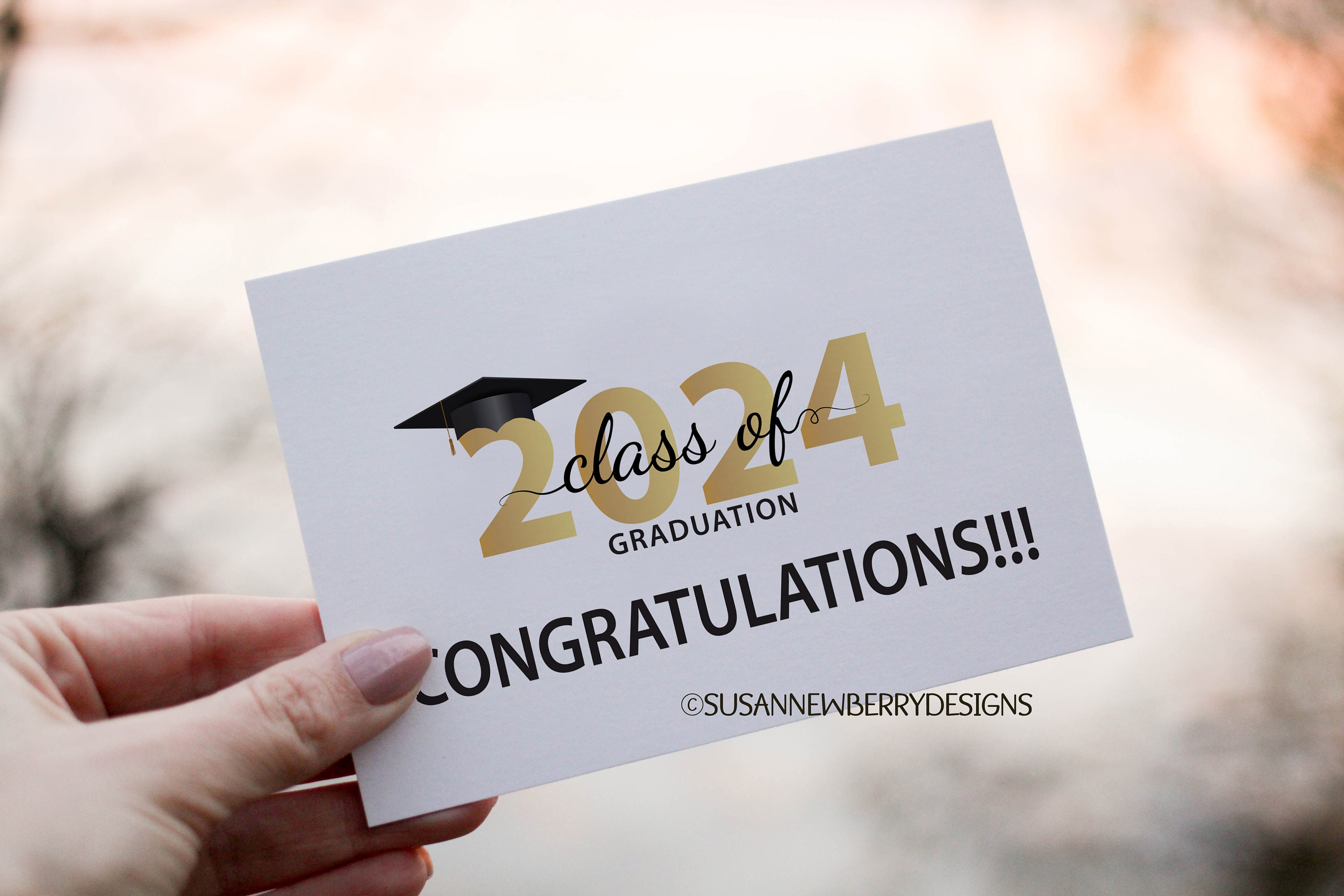 Congratulations Graduate Class of 2024 Printable Greeting Card 5 X 7 ...