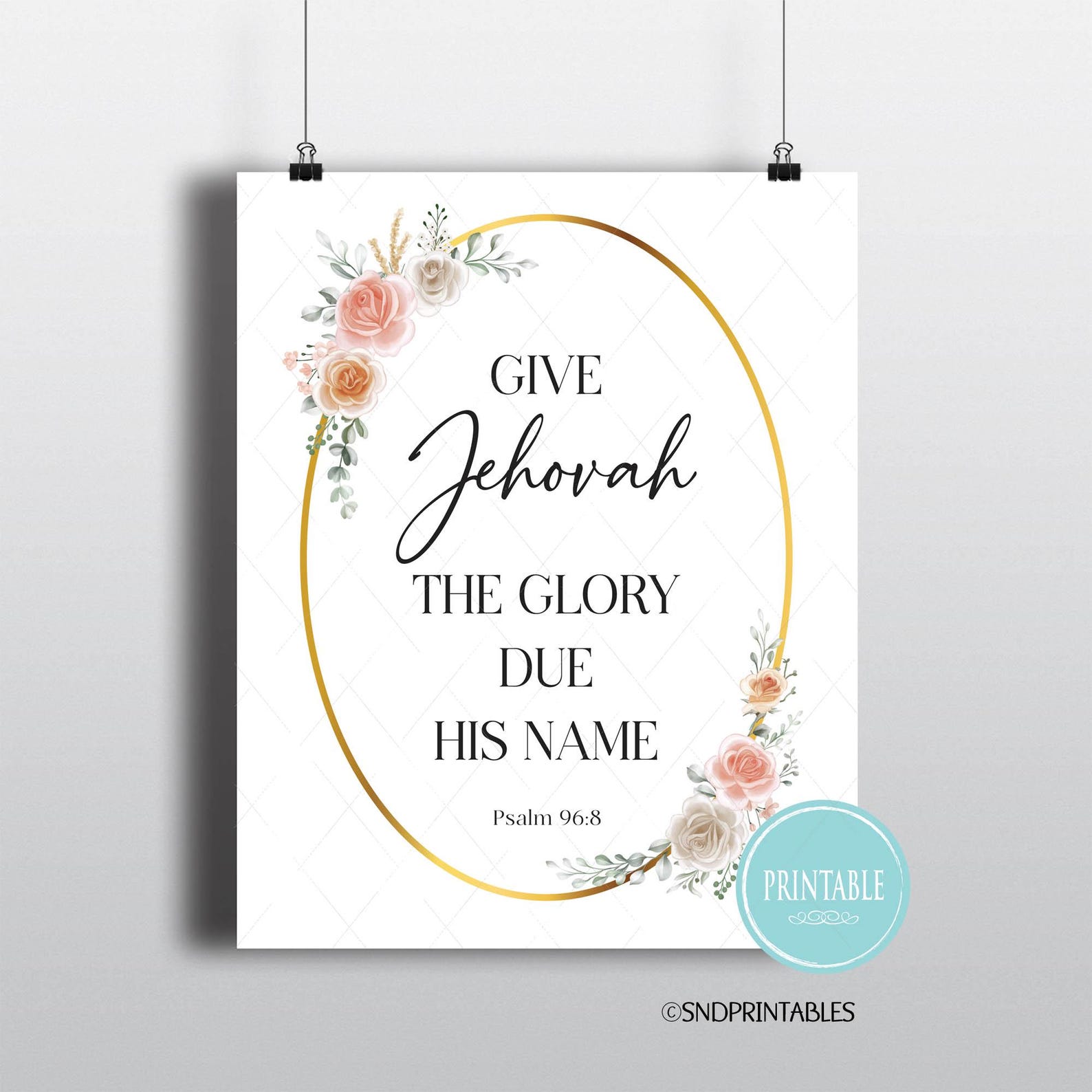 2025 JW Year Text - Give Jehovah the Glory of His Name - Wall Art ...