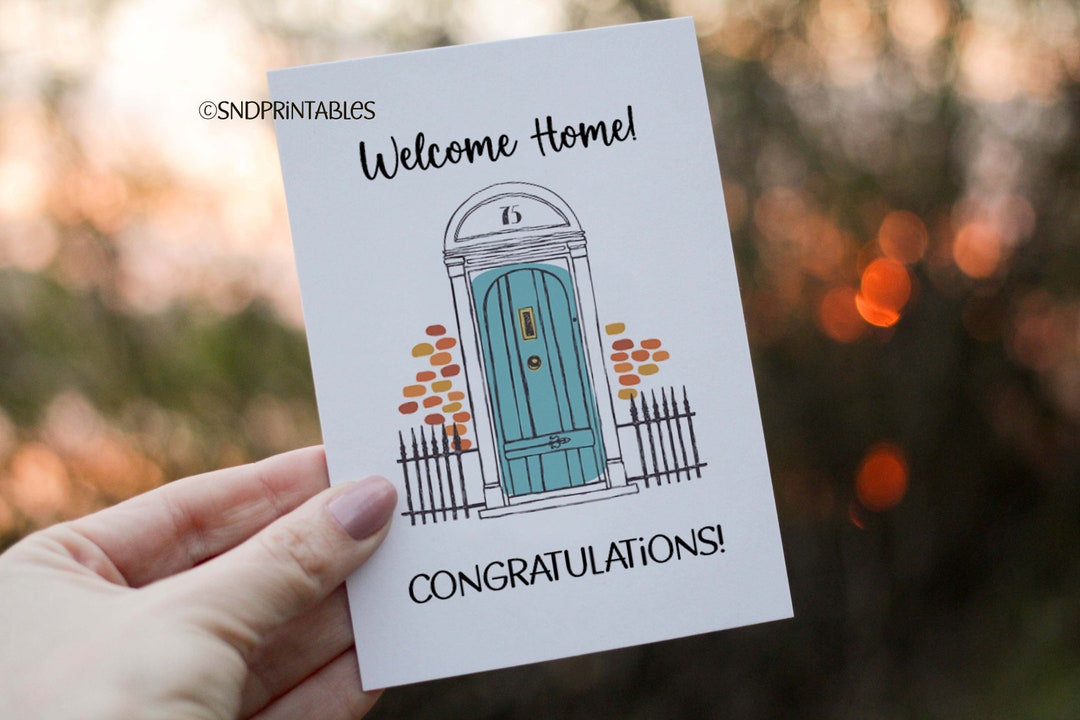 Welcome Home Congratulations on Your New Home Printable Greeting Card ...