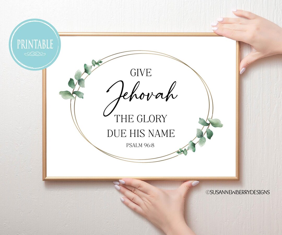 2025 JW Year Text Horizontal - Give Jehovah the Glory of His Name Wall ...
