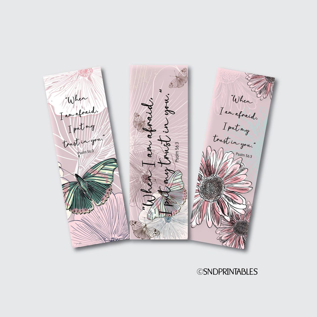 2024 JW Year Text Bookmark Digital Download When I Am Afraid I Put My ...