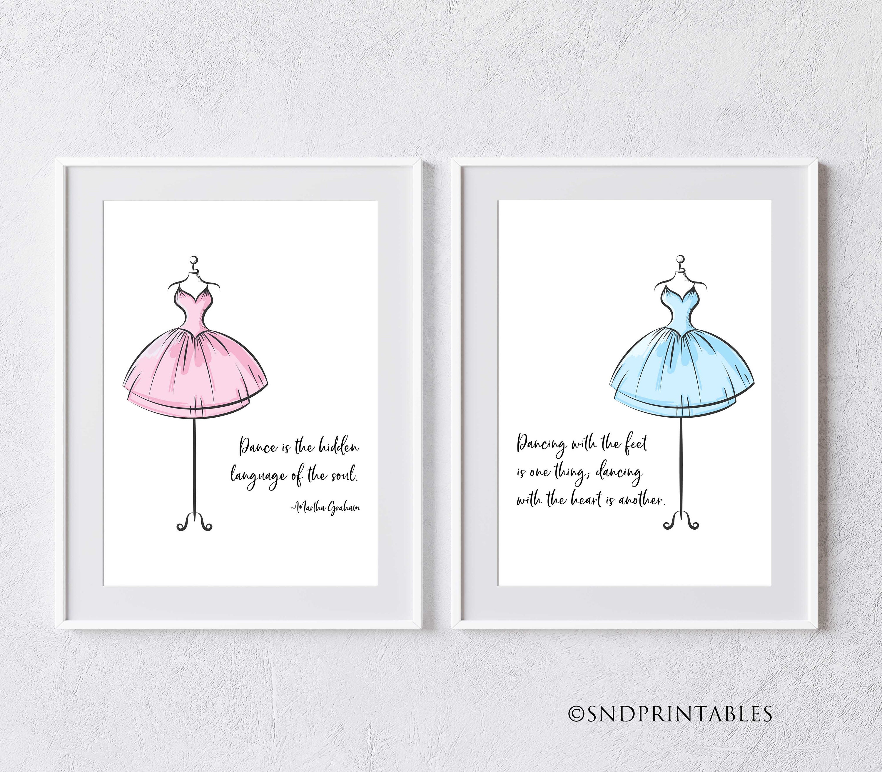Dance Quotes Printable Wall Decor Digital Download Gift for Daughter ...