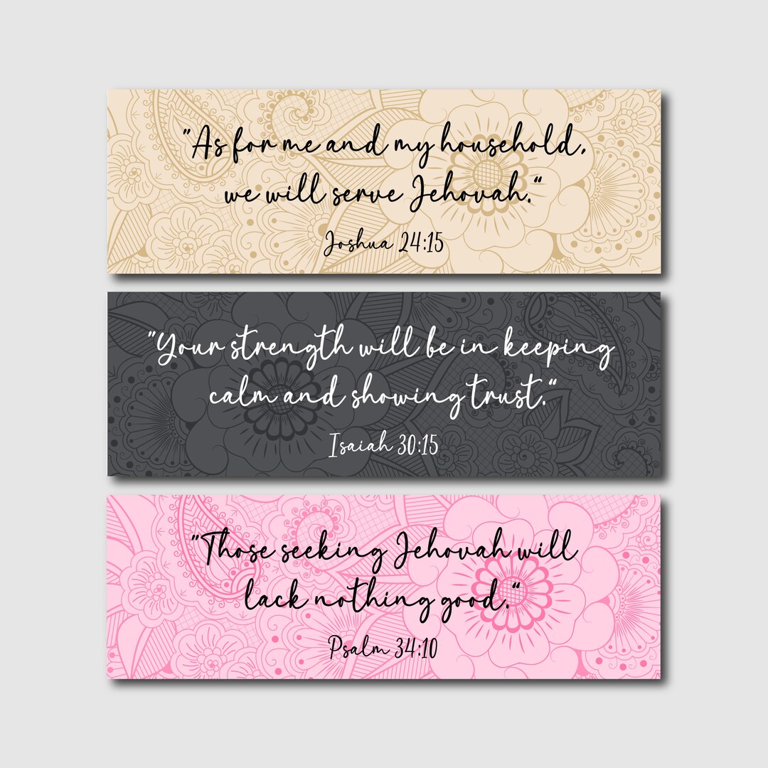 Scripture Digital Bookmarks JW Year Text as for Me and My Household ...