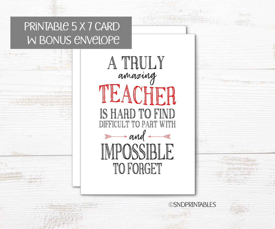 A Truly Amazing Teacher is Hard to Find Difficult to Part With and ...