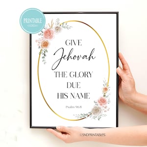2025 JW Year Text - Give Jehovah the Glory of His Name - Wall Art ...