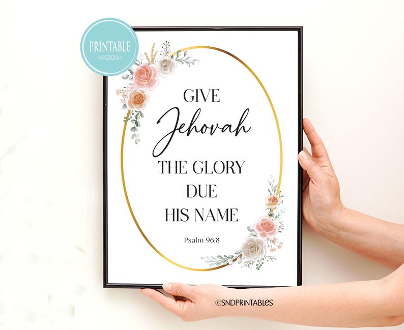 2025 JW Year Text - Give Jehovah the Glory of His Name - Wall Art ...