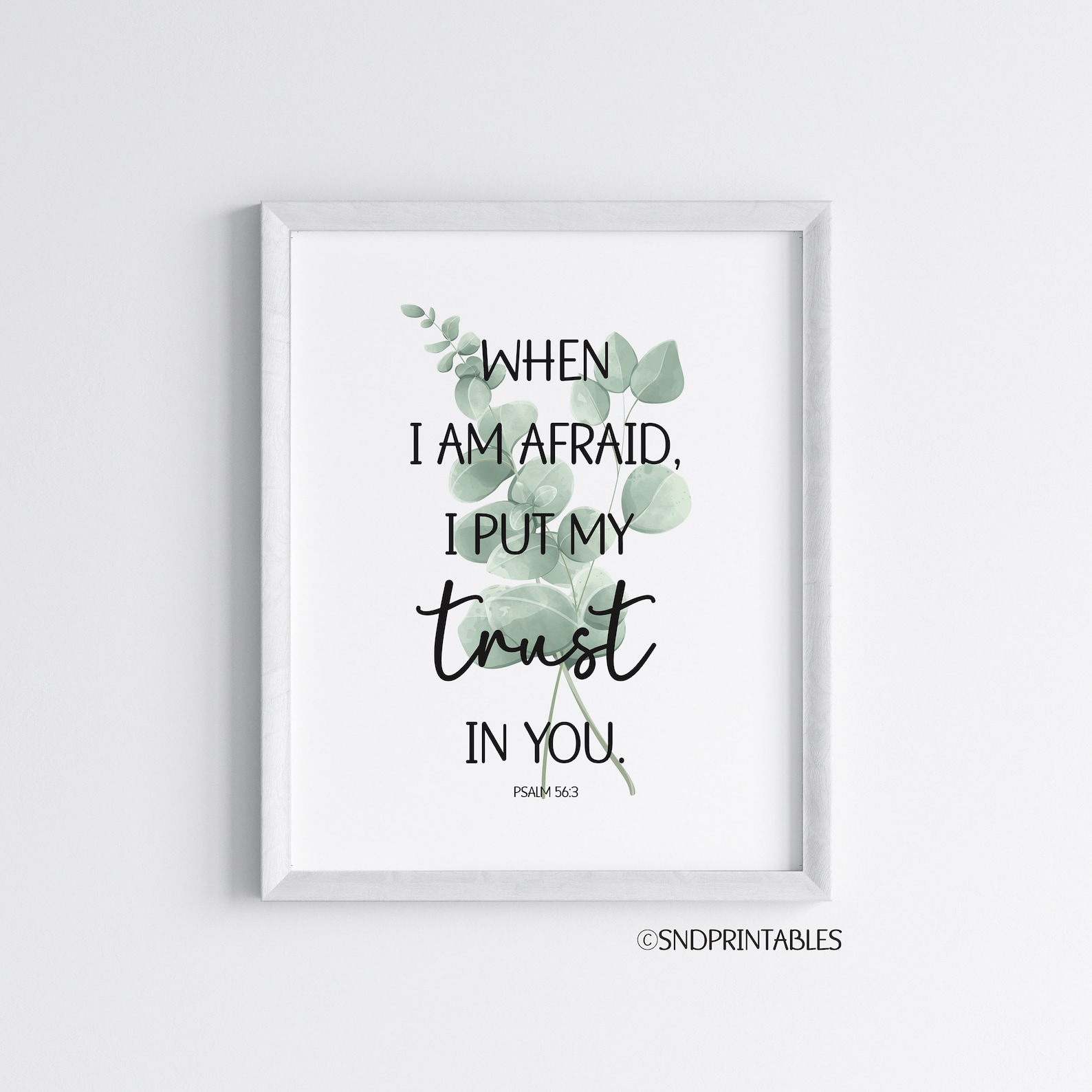 2024 JW Year Text When I Am Afraid, I Put My Trust in You Wall Art ...