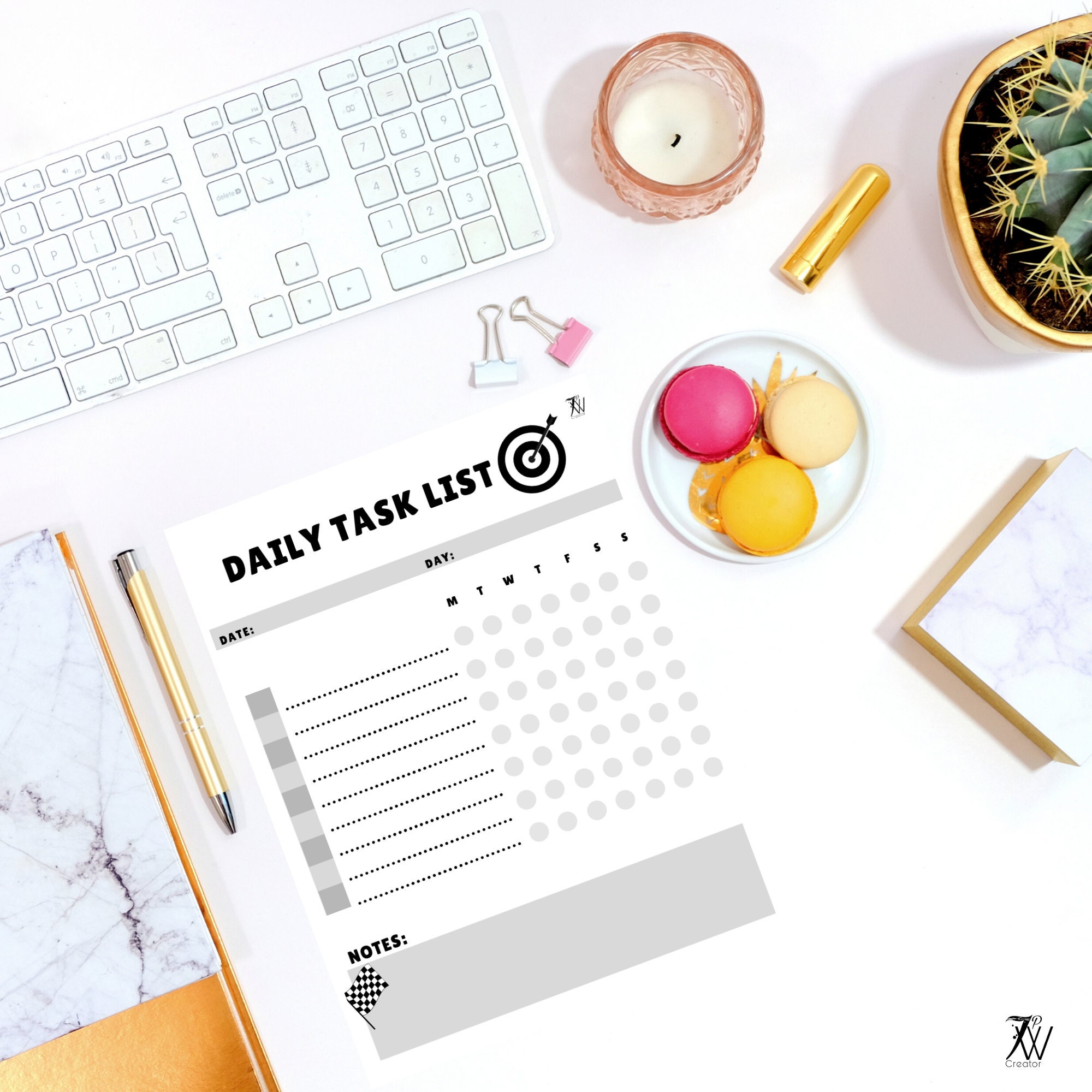 My Daily Task List New Year Resolution Daily Planner | Etsy