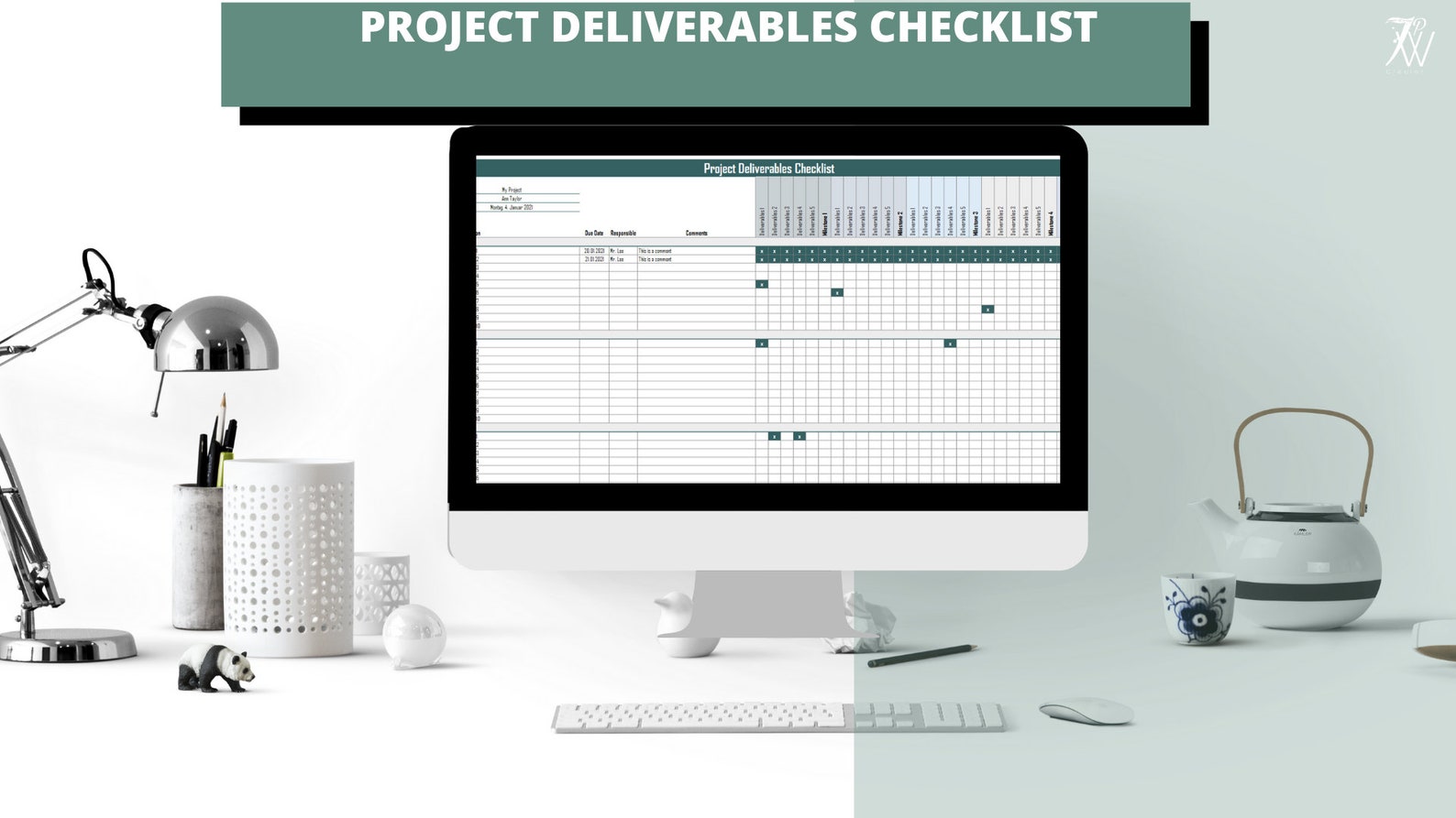 Project Deliverables Checklist | Digital Planner Milestone Checklist ...