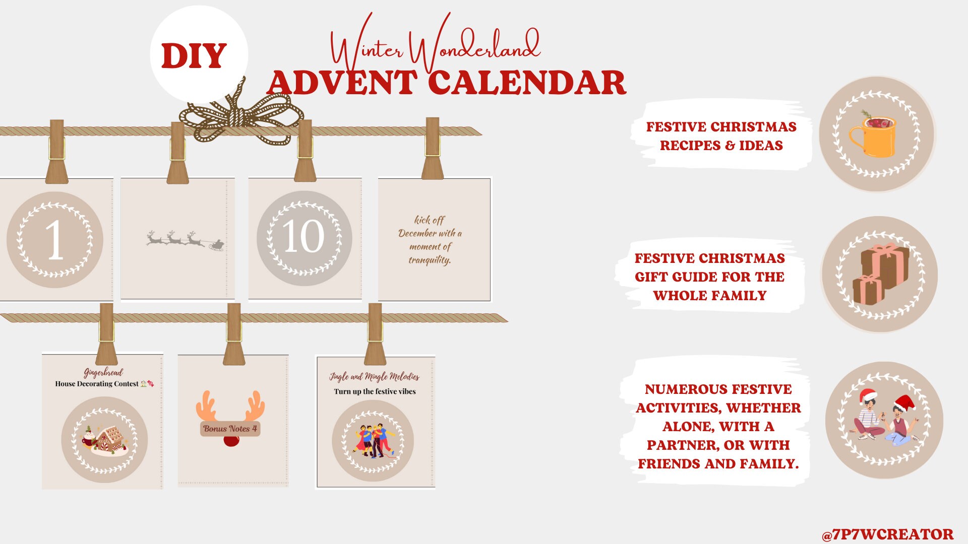 Winter Wonderland Advent Calendar I Do It Yourself I Digital Advent ...