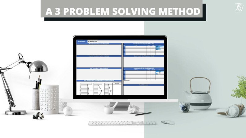 A3 Method Excel Template | Digital Project Planner | Exceltools ...