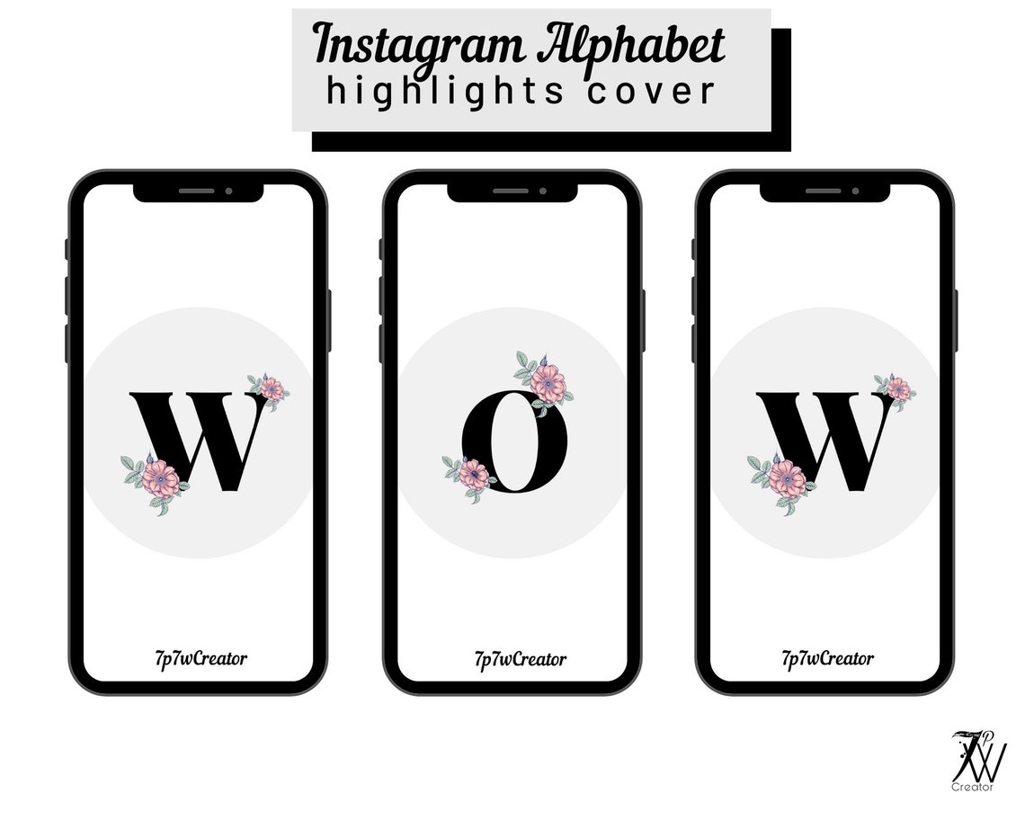 Instagram Alphabet Story Highlight Cover Aqua Spring - Etsy